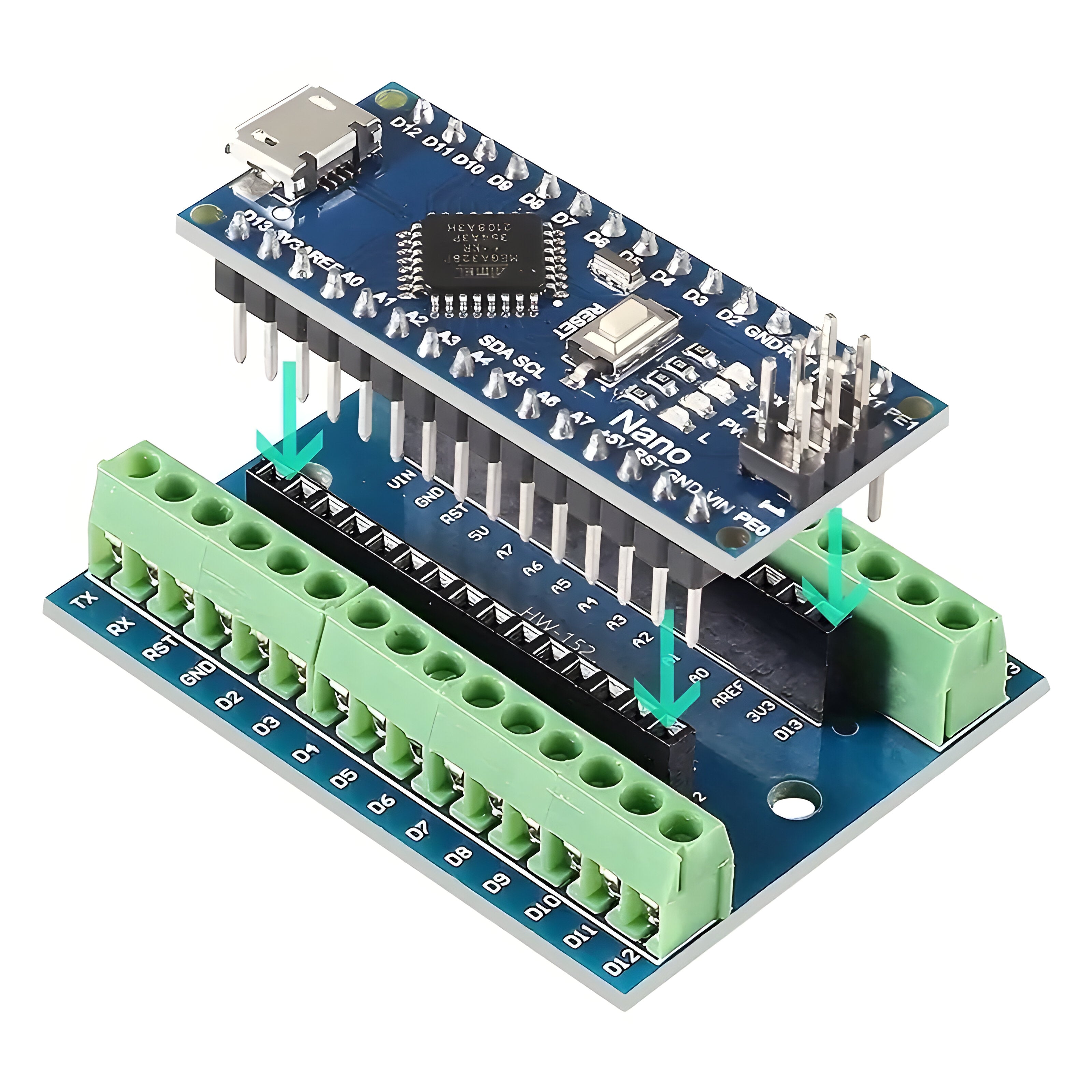 Arduino Nano Io Screw Terminal Shield Arduino Nano Shield Rapid